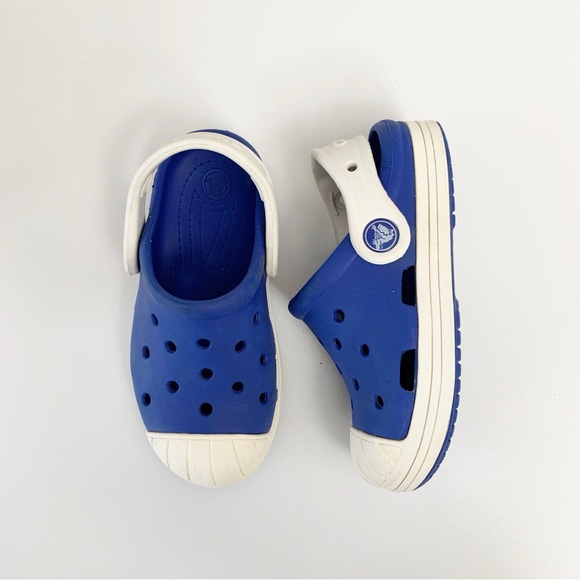 CROCS | Shoes | Crocs Unisex Toddler Classic Clogs Blue White C | Poshmark